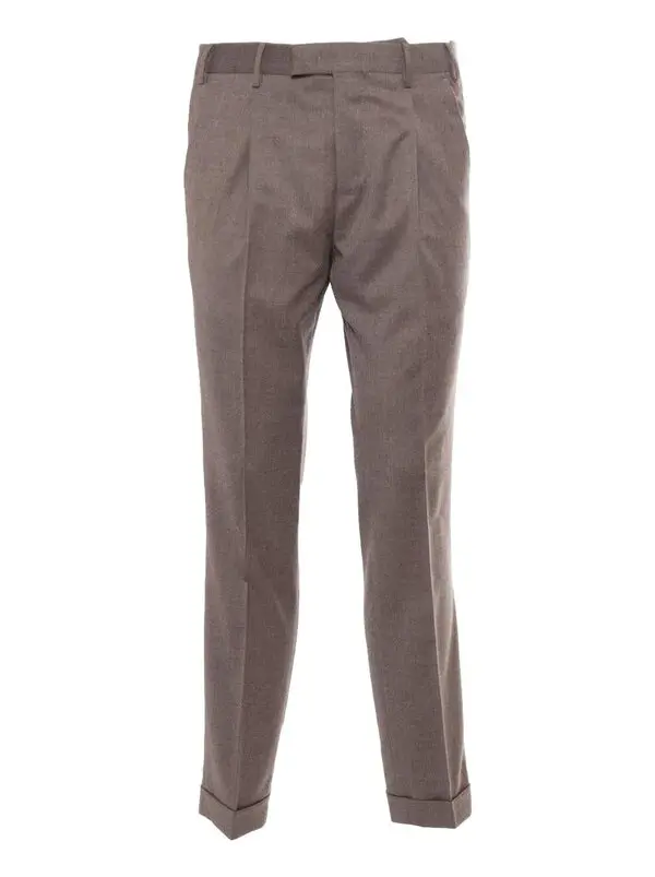 PT TORINO Master Pleated Pants - Brown