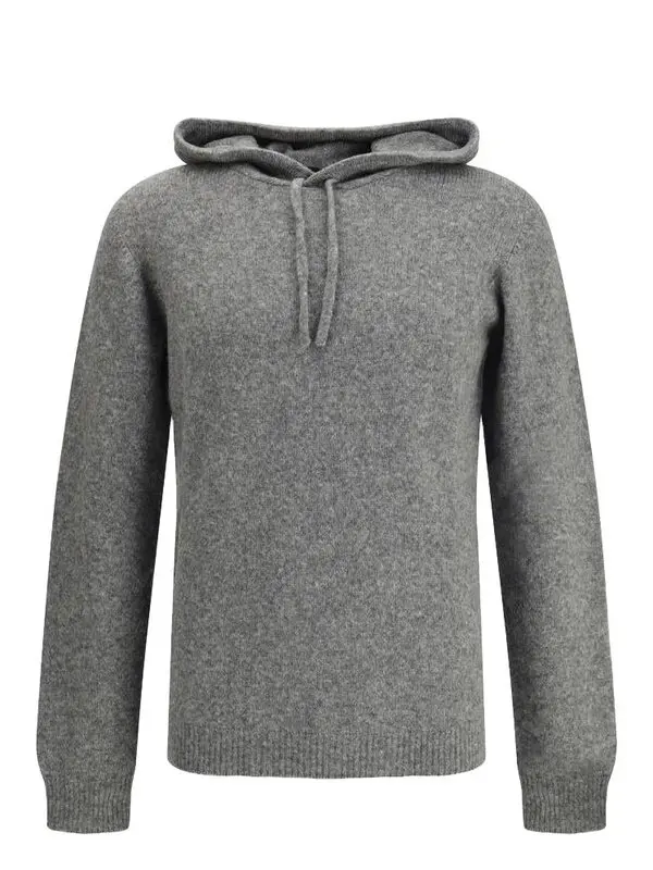 ROBERTO COLLINA Hooded Knitwear - Grey
