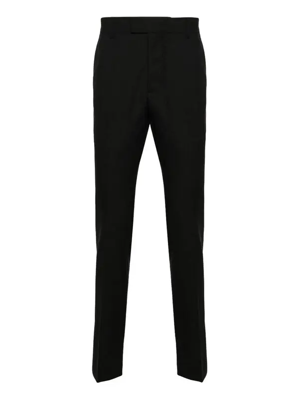 Ami Tapered Virgin Wool Trousers - Black