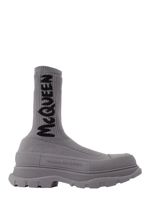 Alexander McQueen Sock Boots - Grey