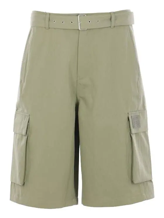 Maison Kitsuné Cotton Cargo Shorts - Turf Green
