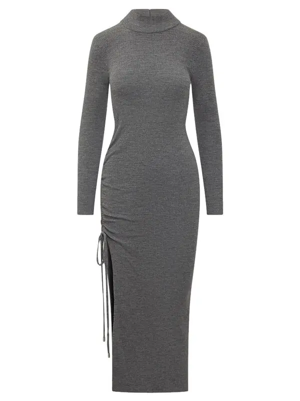 Michael Kors Wool Midi Dress - Grey