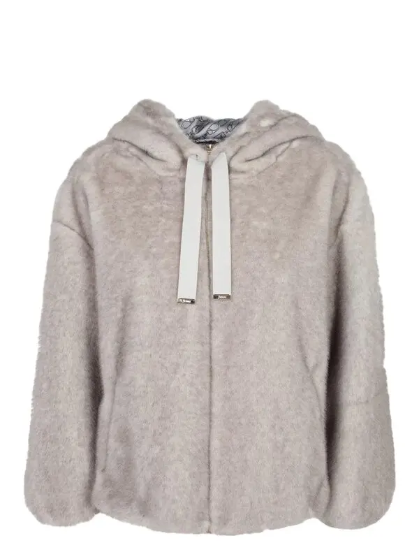 Herno Bomber With Hood - Grey