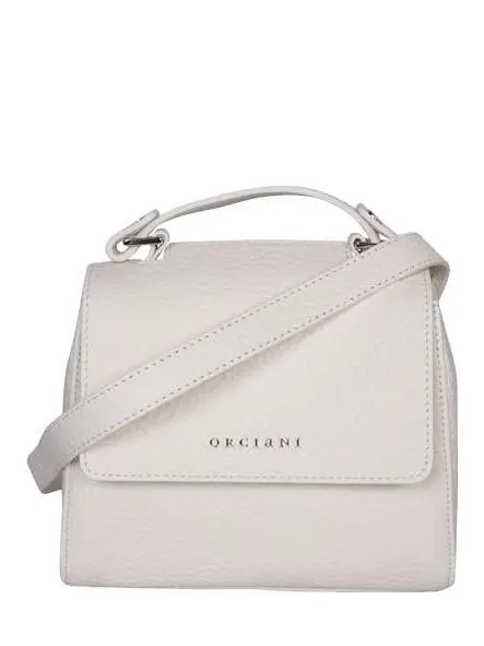 ORTIGNI Leather Handle Bag - White
