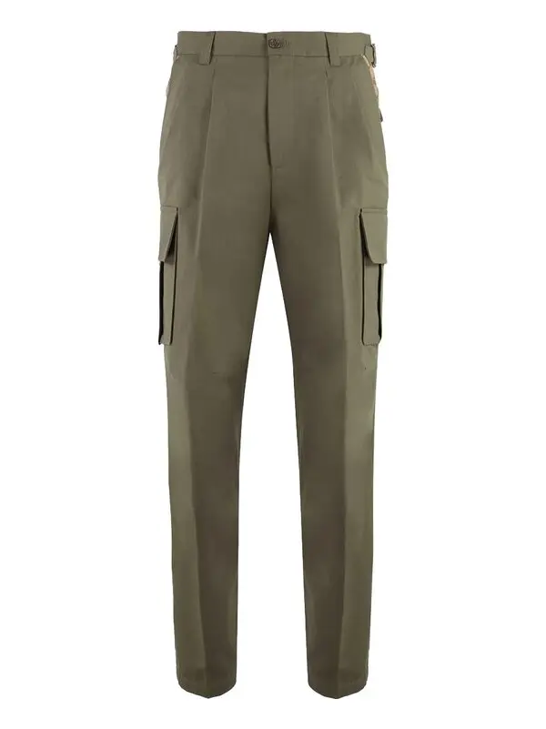 Gucci Cotton Cargo Trousers - Green