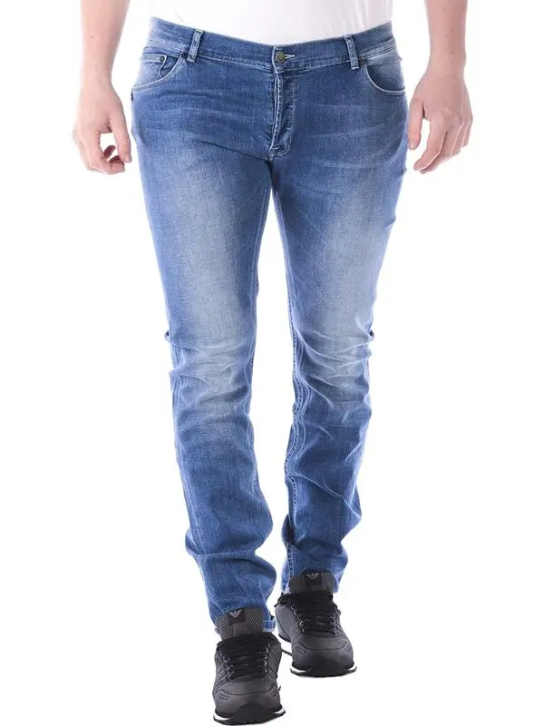 DANIELE ALESSANDRINI Slim Fit Jeans - Navy