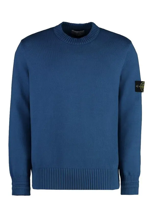 Stone Island Cotton Crew-neck Sweater - Blue