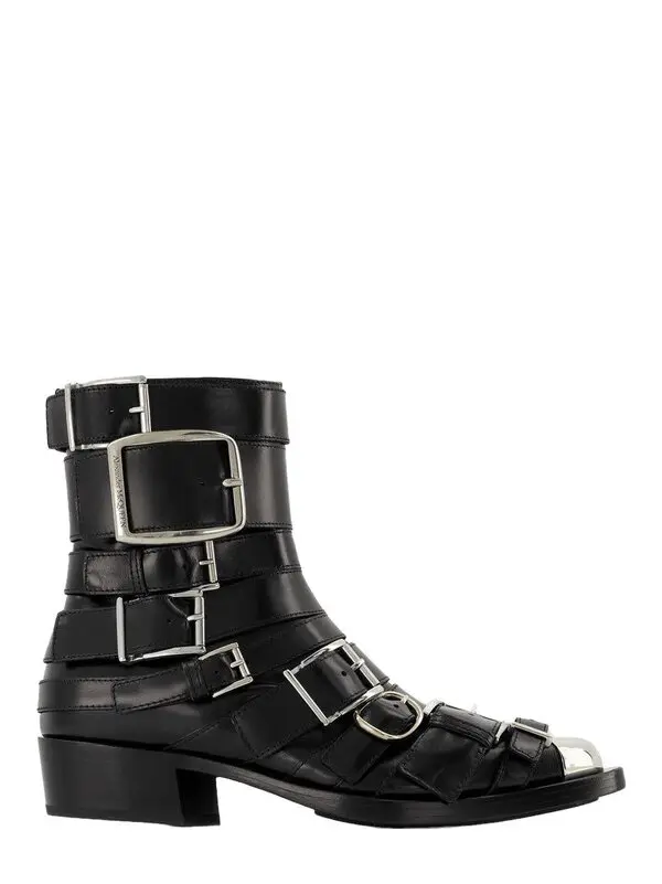 Alexander McQueen Boxcar Boots - Black