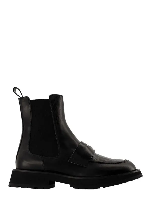 Alexander McQueen Worker Punk Ankle Boots - Black