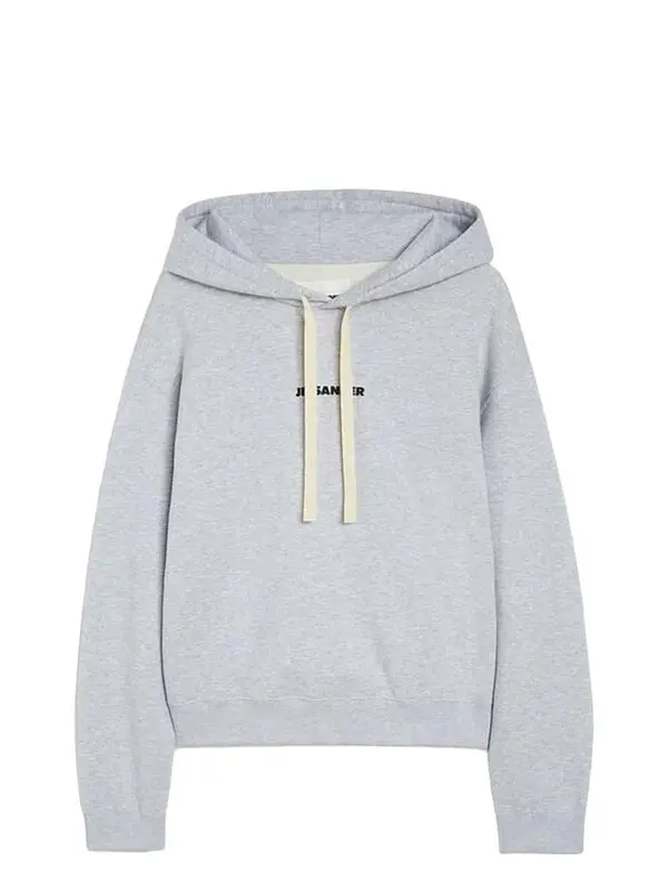 JIL SANDER Logo Hoodie - Grey