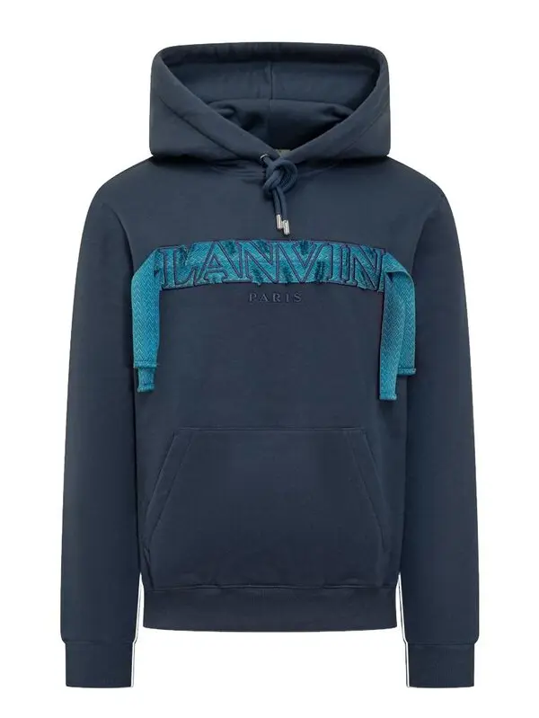 LANVIN Curb Lace Hoodie - Blue