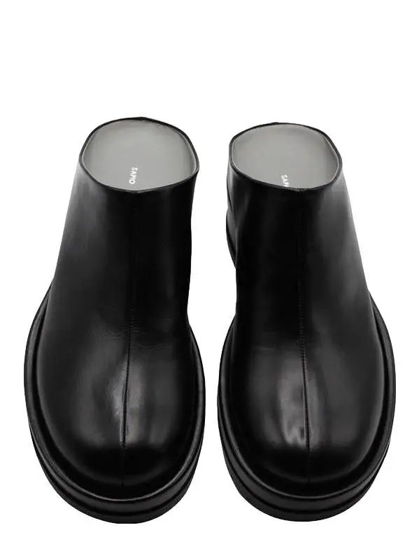 SAPIO N18 Leather Mules - Black