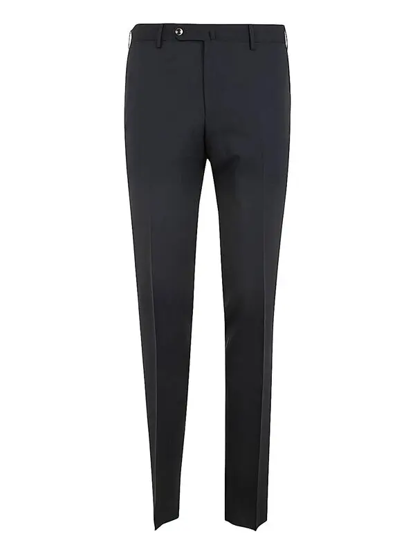 PT TORINO Superlight Deluxe Wool Slim Flat Front Trousers - Blue