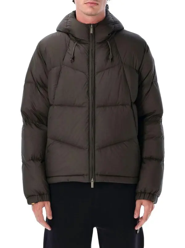 K-WAY Quill Down Jacket - Nero E Verde