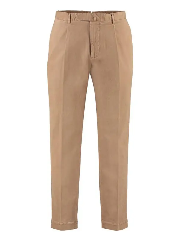 THE (ALPHABET) The Stretch Cotton Chino Trousers - Brown