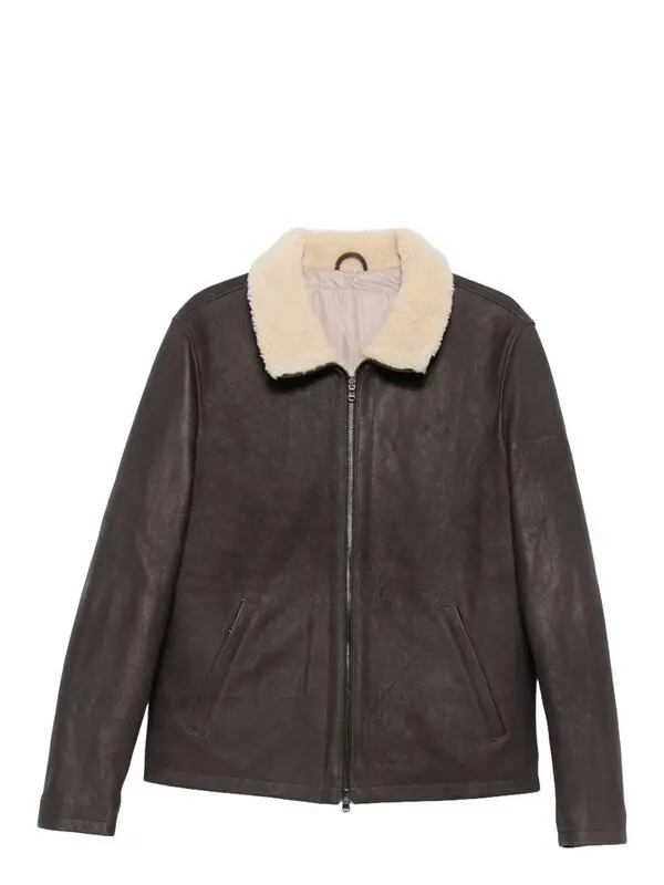BARBA NAPOLI Dennis Shearling Jacket - Brown