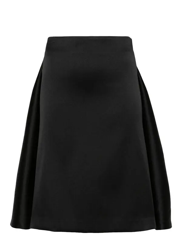 P.a.r.o.s.h Layered Detail Midi Skirt - Black