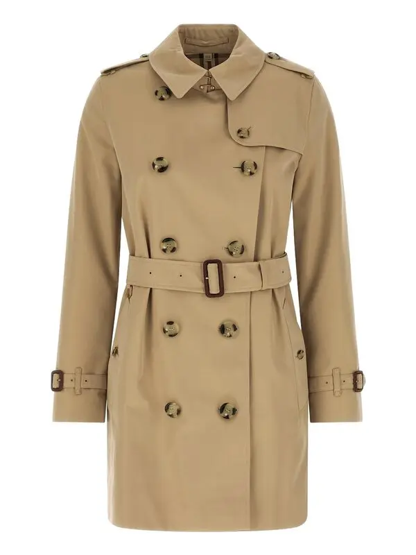 Burberry The Kensington Short Trench Coat - Beige