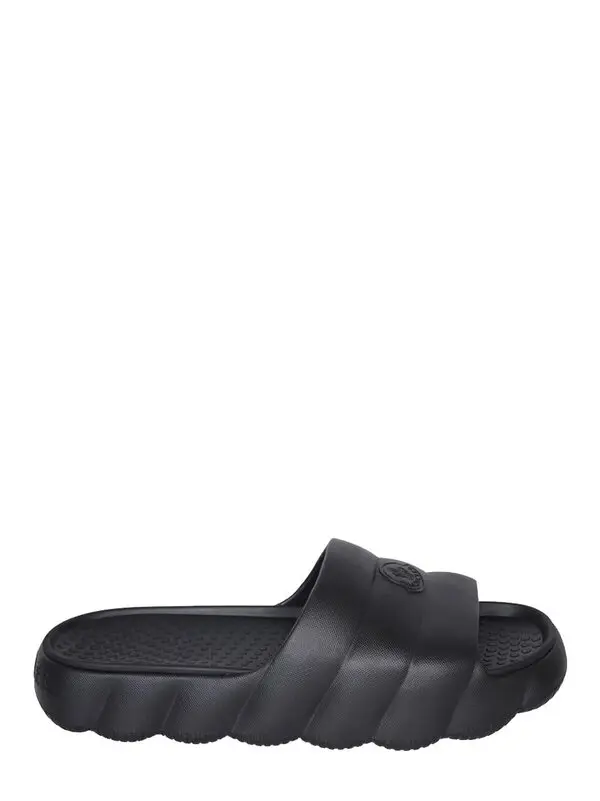 Moncler Rubber Slides - Black