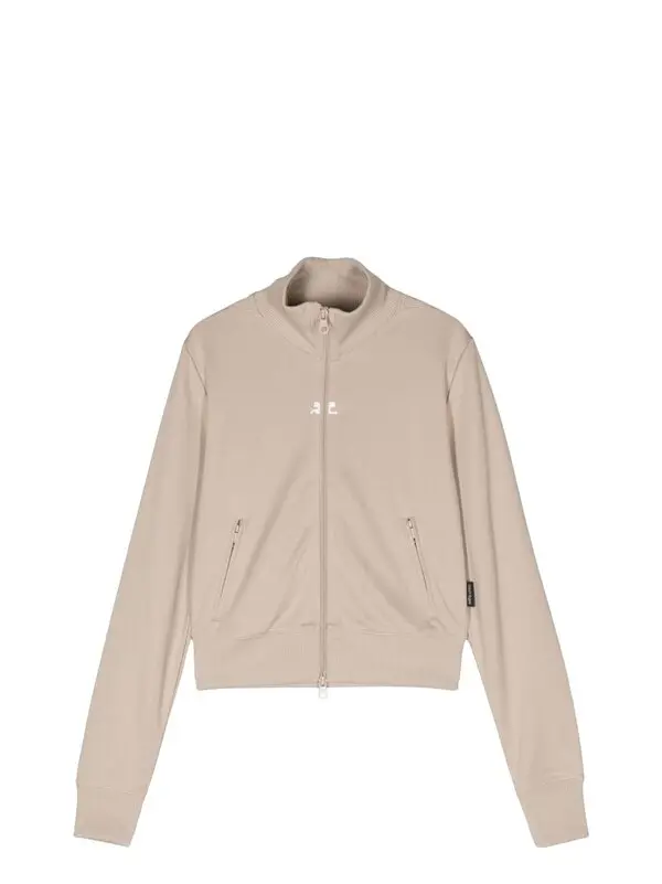 COURREGES Zip-up Interlock Track Jacket - Beige
