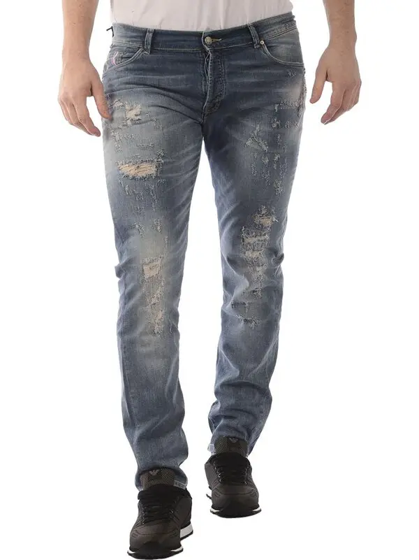 DANIELE ALESSANDRINI Slim Fit Jeans - Navy