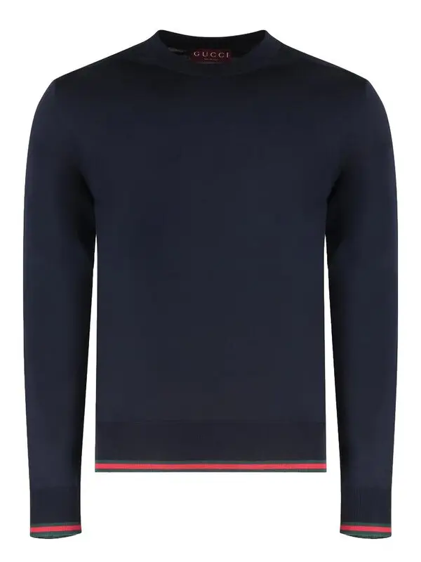 Gucci Crew-neck Wool Sweater - Blue