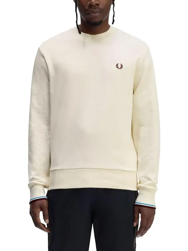 Fred Perry Sweatshirt With Logo - Beige