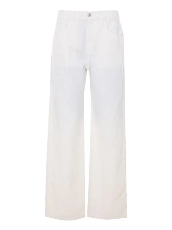 Brunello Cucinelli Wide-leg Trousers - White
