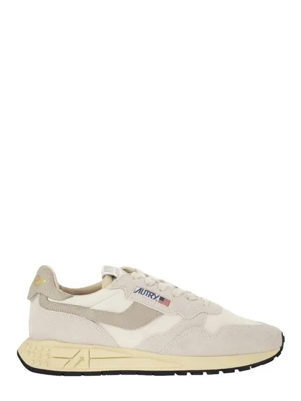 AUTRY Reelwind Suede And Nylon Trainers - White