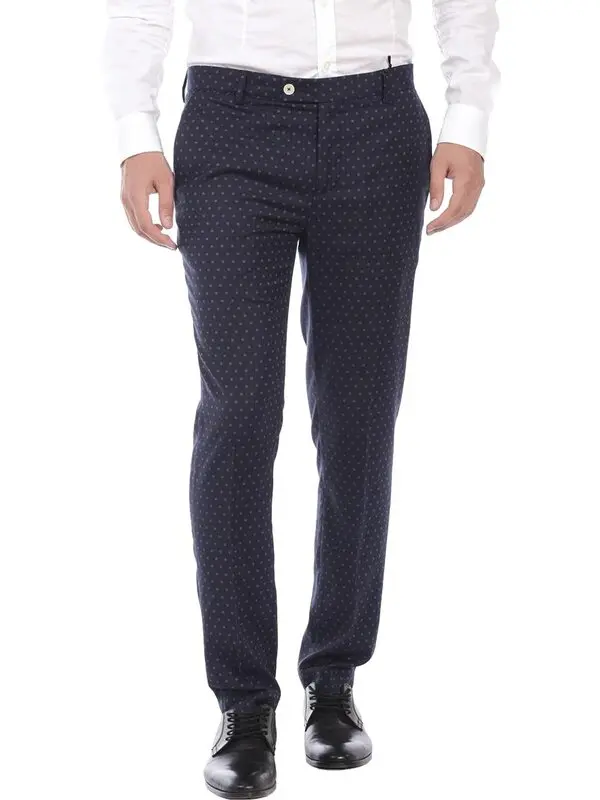 DANIELE ALESSANDRINI Slim Fit Trousers - Blue