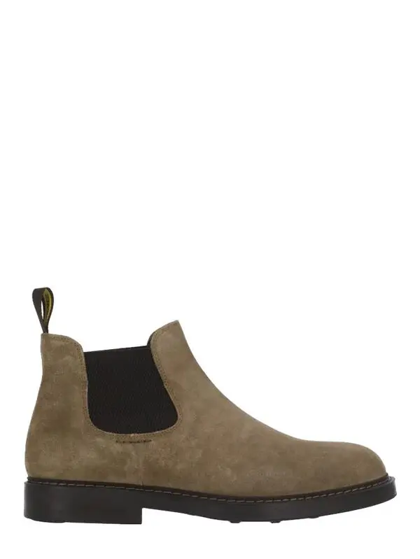 DOUCAL'S Suede Leather Chelsea Boots - Beige