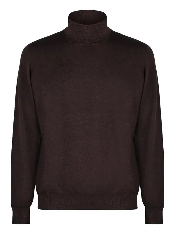 DRUMOHR Wool Turtleneck Sweater - Brown