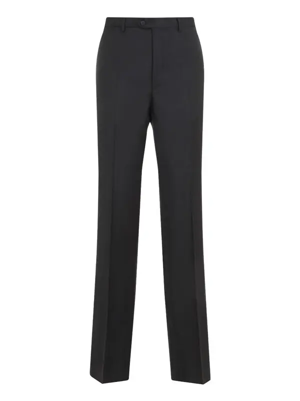 LANVIN Fitted Tailored Virgin Wool Pants - Grey