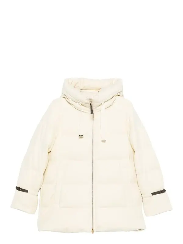 Herno Quilted Jacket With Drawstring Hood - Beige