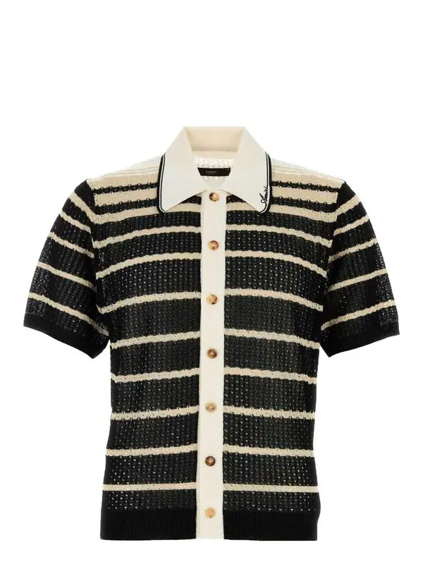 Amiri Striped Crochet Cardigan - Stripped