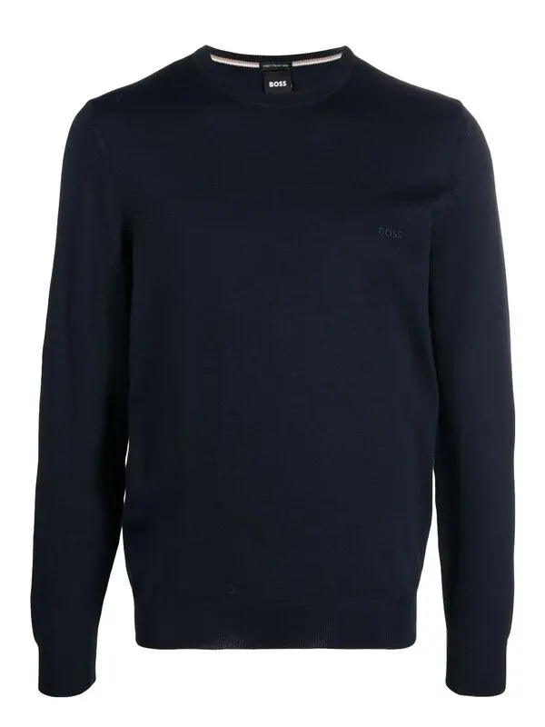 BOSS Botto' Knit In Virgin Wool - Blue