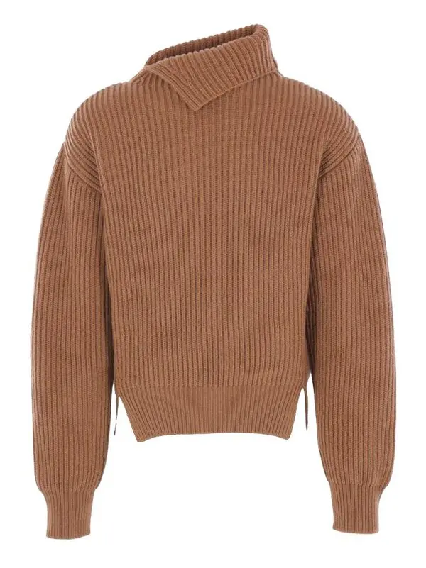 JIL SANDER Ribbed Wool Knit Sweater - Hazel