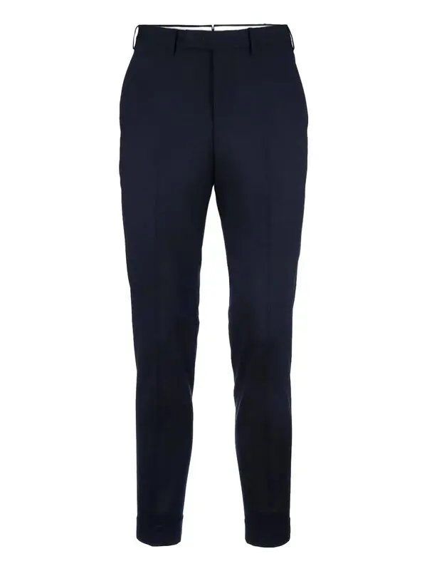 PT TORINO Flat Front Slim Trousers - Blue