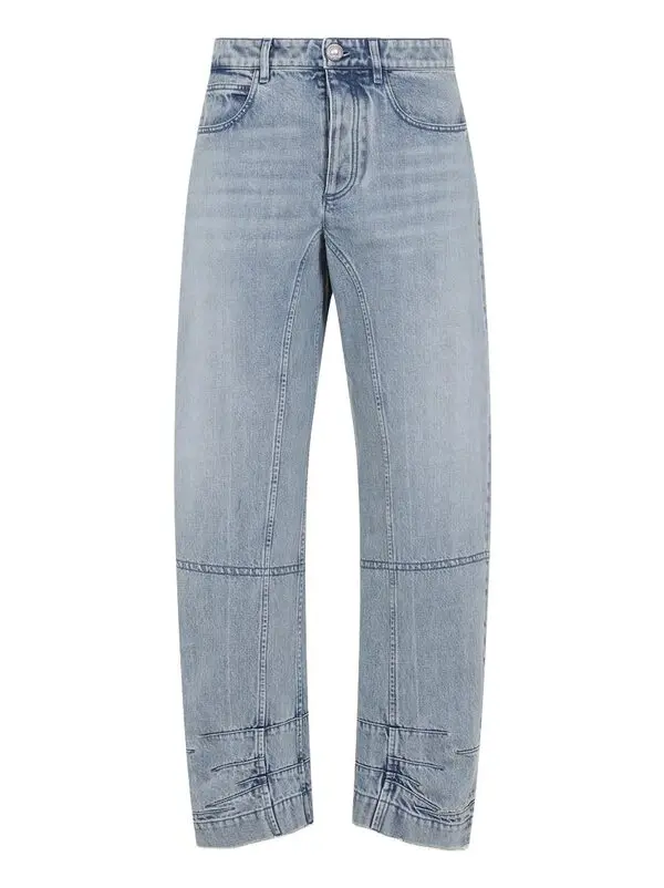 JIL SANDER Carrot Fit Cotton Jeans - Blue