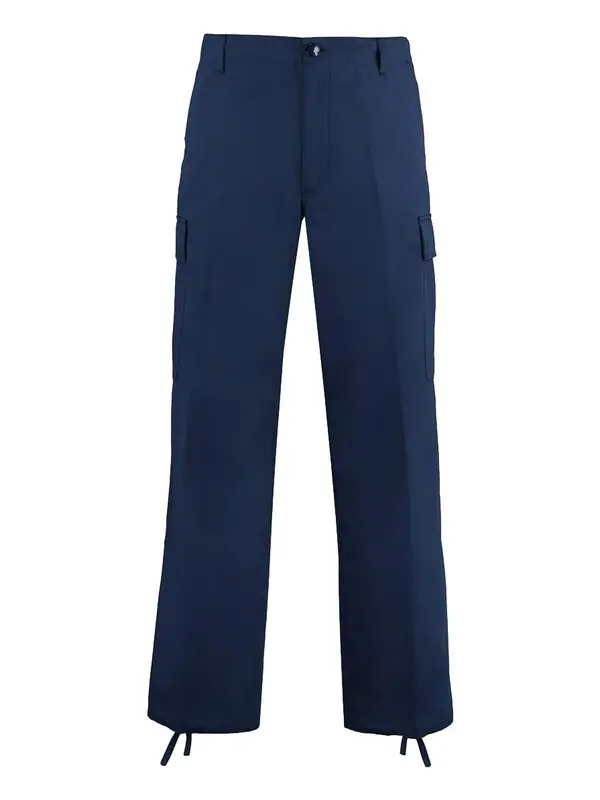 Kenzo Cotton Cargo Trousers - Blue
