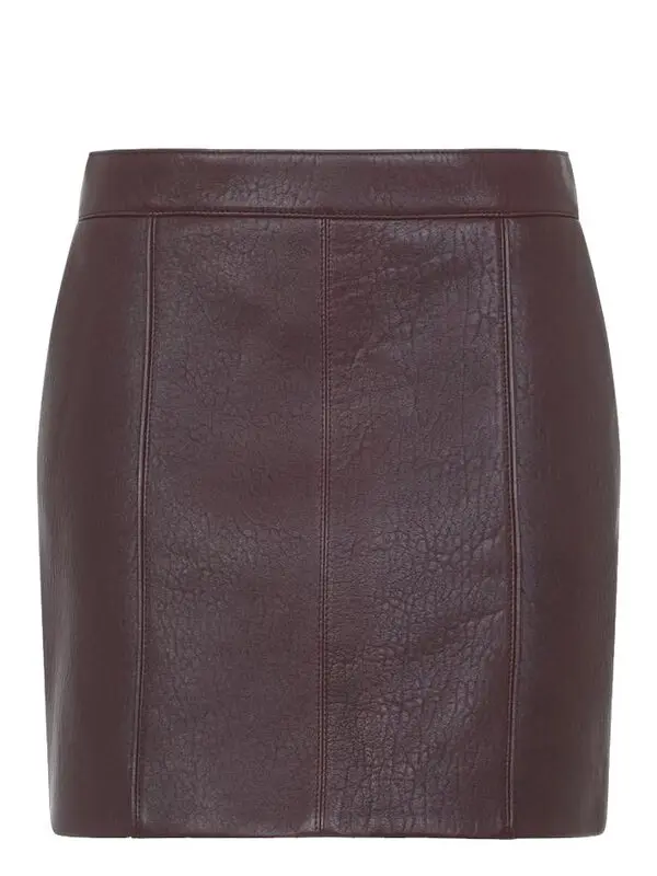 Chloé Mini Leather Skirt - Multicolor