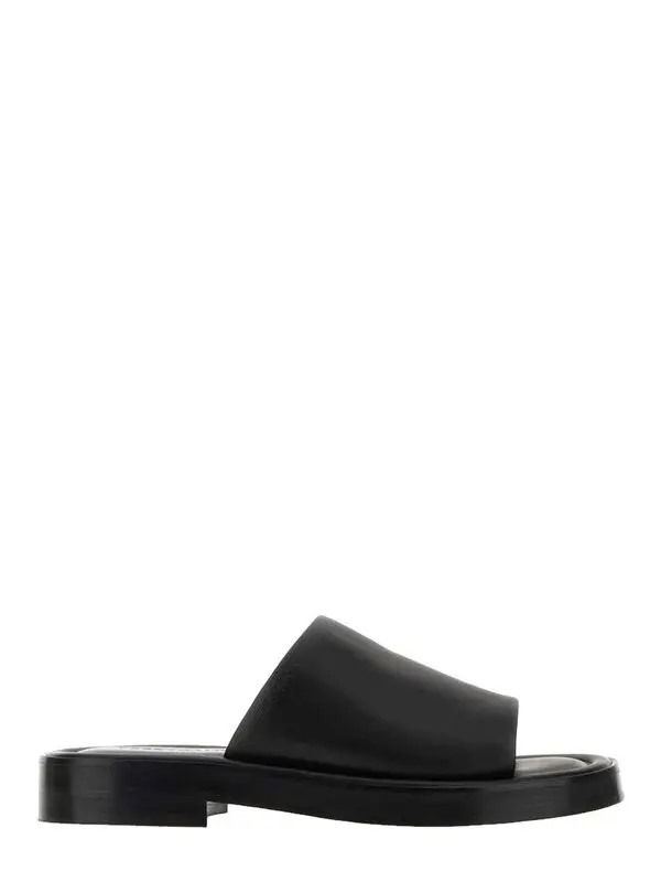 FERRAGAMO Nappa Leather Slippers - Black