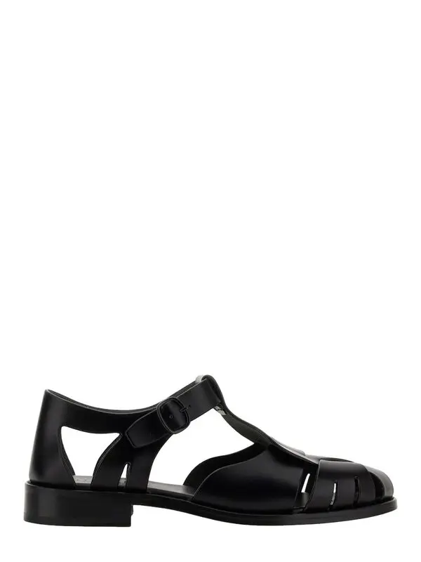 Hereu T-bar Leather Sandals - Black