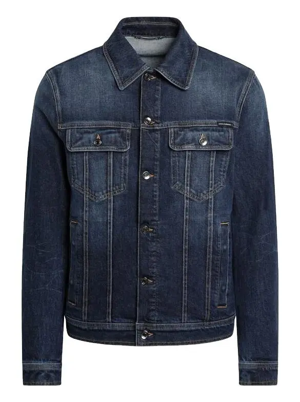 Dolce & Gabbana Lightly Washed Denim Jacket - Blue