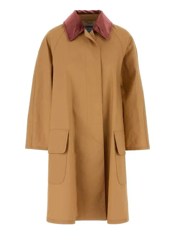 Prada Cotton Overcoat - Brown