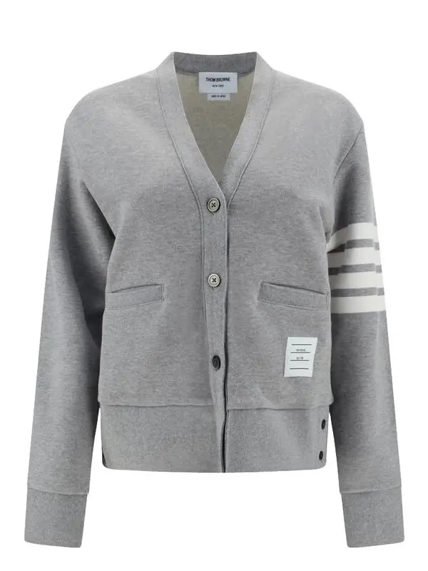 Thom Browne Cotton Cardigan - Grey