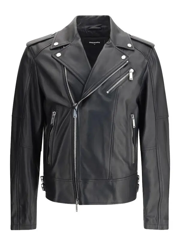 Dsquared2 Kiodo Leather Jacket - Black