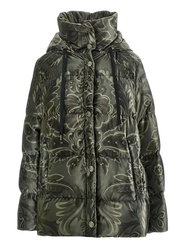 Etro Patterned Hooded Jacket - Green
