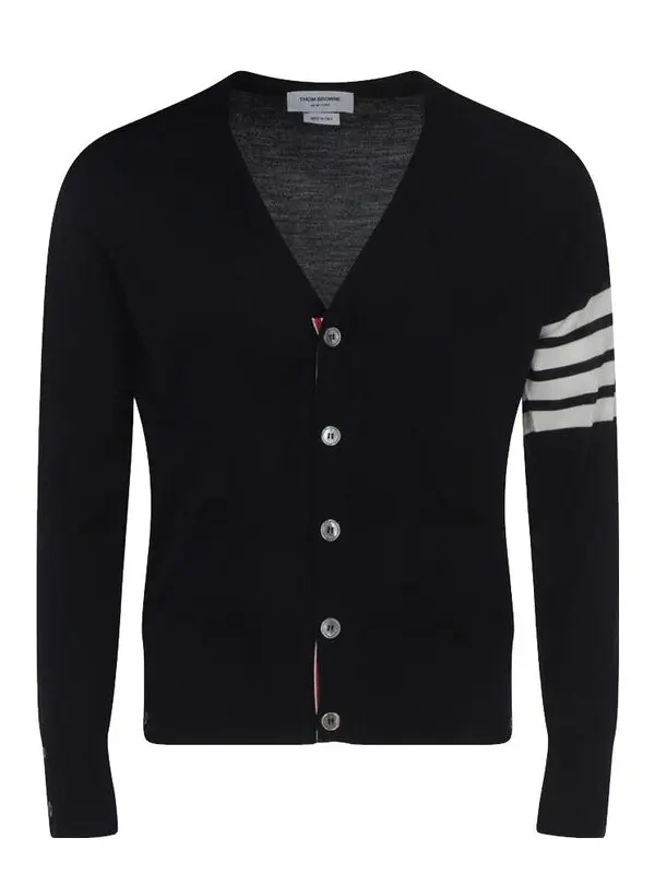 Thom Browne Virgin Wool Cardigan - Blue