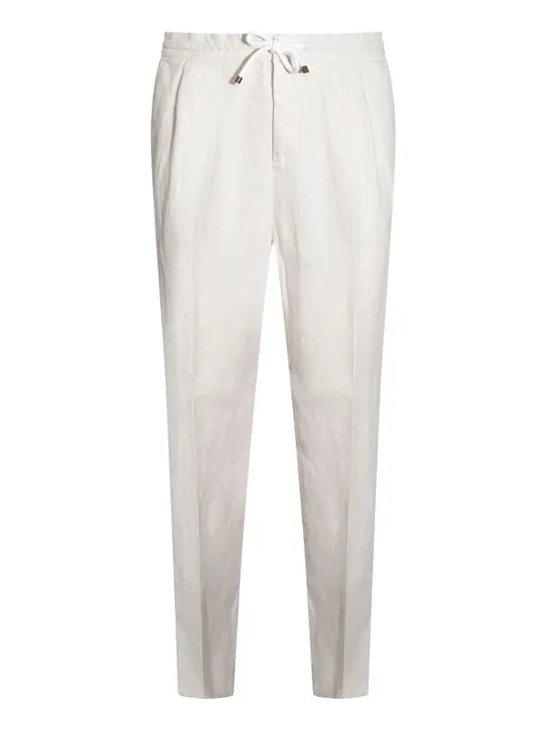 Brunello Cucinelli Linen Trousers - White